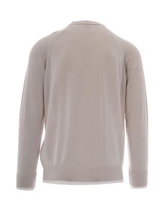 Eleventy Mens Crewneck Jumper Sand-Ivory Wool Jumpers Sand/ivory Sweater