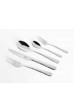Justinus Bestecke Besteckset Martele, Edelstahl, Metall, 30-teilig, 25x5x43 cm, rostfrei, Vollheftmesser, Essen & Trinken, Besteck, Besteck-Sets