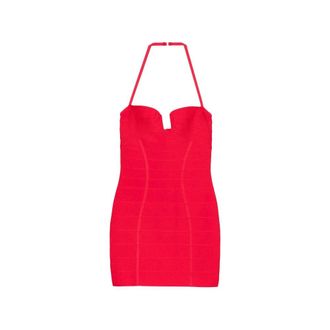 H&eacute;rve L&eacute;ger Halter Bandage Kleid - - Dresses - Damen - Rot - M
