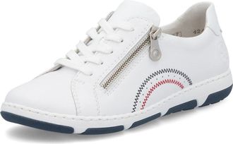 Rieker Damen Low-Top Sneaker 42424, Frauen Halbschuhe, lose Einlage,straßenschuhe,Strassenschuhe,Sportschuhe,Freizeitschuhe,Weiss (80),40 EU / 6.5 UK