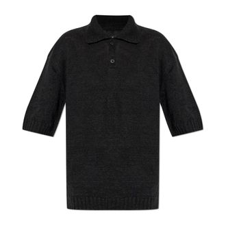 Maison Margiela Leinen-Polohemd - - Knitwear - Damen - Schwarzk - XS