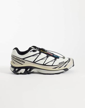 Salomon XT-6 - Baskets - Vanille glac&eacute; et argent nuage-Blanc