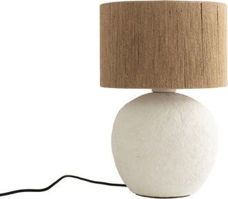 Rendez-Vous D&eacute;co Lampe en jute et papier blanc - NINA