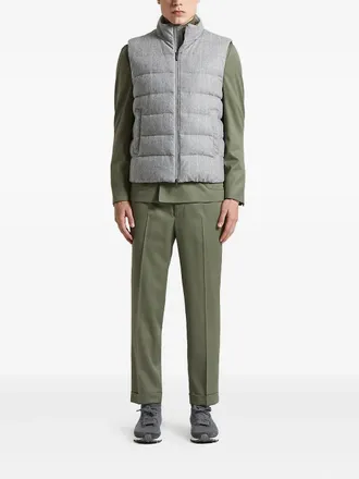 PESERICO Womens Pinstripe Quilted Gilet Aw25 M