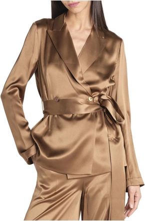 Joseph Femme, Vestes, Brun, Taille: 38 FR Giacca in seta