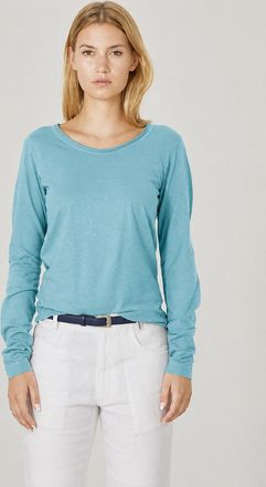 Hempage Hempage Damen vegan Langarmshirt Wave Blau