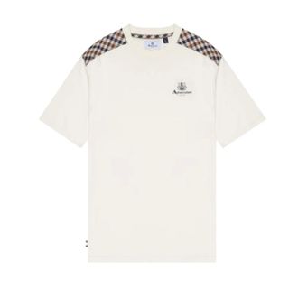 Aquascutum Homme, Tops, Blanc, Taille: 2XL T-Chemises