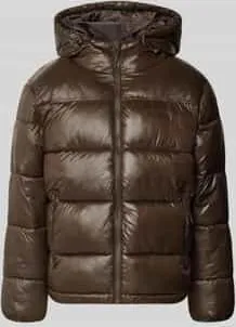 Review Gl&auml;nzende Steppjacke mit Kapuze und Rei&szlig;verschlusstaschen