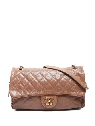Chanel sac porté épaule Matelasse (2012-2013) - Marron