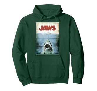 Jaws 50th Anniversary Poster Vintage Style Front & Back Pullover Hoodie