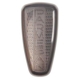 Fackelmann 45463 Râpe à parmesan et sa boîte de rangement, râpe à fromage, râpe, Acier inoxydable, Plastique, 19 x 9,5 x 7 cm, Transparent/Noir/Argent