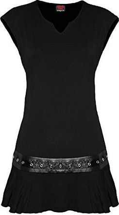 Spiral Gothic Rock Femme T-Shirt Manches Courtes Noir 3XL 95% Viscose, 5% &Eacute;lasthanne Slim Fit