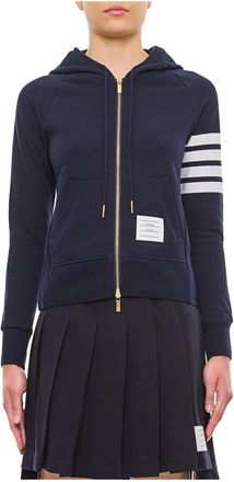 Thom Browne Femme, Sweatshirts et sweats &agrave; capuche, Bleu, Taille: 36 FR Zip-throughs