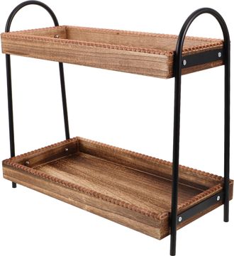 Cabilock Stöckiges Badezimmerregal aus Robustem Holz Vielseitiger Organizer für Waschbecken Kosmetik und Küchenarbeitsplatte Platzsparendes Ablagefach für Make