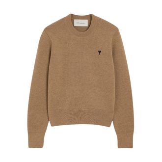 Ami Quota Rundhals-Pullover - - Knitwear - Damen - Beige - XS