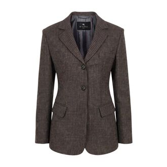 Etro Wollblazer mit fallendem Revers - - Jackets - Damen - Grau - M