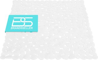 Brandsseller Duscheinlage 53x53 cm Duschmatte in Steinoptik Weiß