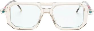 Kuboraum Sonnenbrille mit geometrischem Gestell - Nude