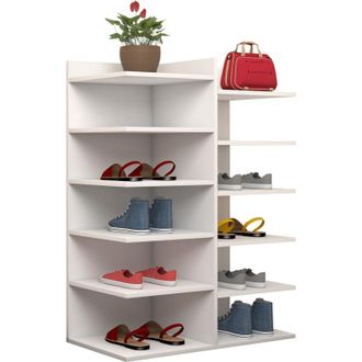 ebuy24 Ebuy24 - Chaussures Enosa l. 60 x h. 80 x p. 30 cm Blanc