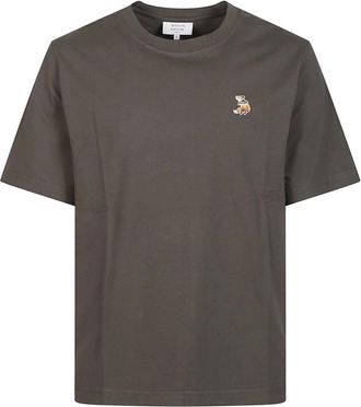 Maison Kitsun&eacute; Homme, Tops, Gris, Taille: S Dreaming Fox Comfort T-Shirt