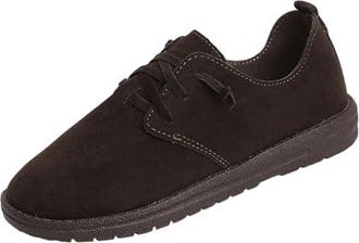 Generic Chaussures plates &agrave; lacets pour femme - Bout rond - Couleur unie - R&eacute;tro - L&eacute;g&egrave;res et respirantes - Confortables - Pour le travail et le shopping, caf