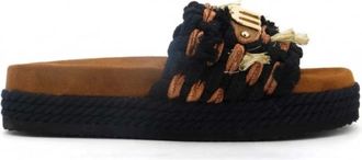 Mou Femme, Chaussures, Noir, Taille: 36 EU Monoband Rope Fringes