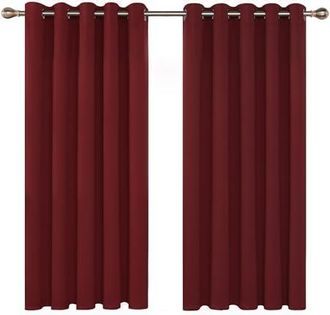 Deconovo Rideau Occultant Thermiques Anti Froid, Double Rideau Isolant Anti-Bruit, &eacute;conomie d&eacute;nergie, Id&eacute;al pour Chambre et Salon, 168X138 (Largeur X Hauteur),