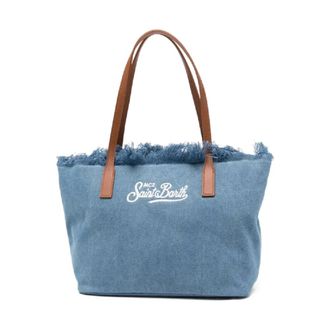 Saint Barth Femme, Sacs, Bleu, Taille: ONE Size City Bag Mid Fringe Shoulderbag