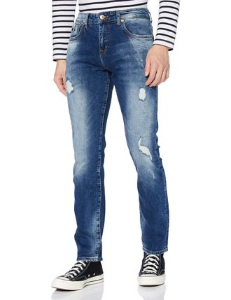 LTB Jeans Jeans Herren Jeans Slim Joshua - Low Waist Herren Slim Jeans mit Rei&szlig;verschluss und Stretch - Joshua FIOS WASH Jeanshose Blau 30W / 34L