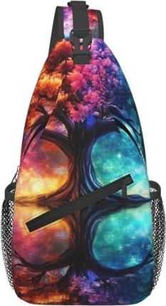 Generic The Cosmic Tree Of Life In Space Sac &agrave; bandouli&egrave;re de voyage pour homme Sac &agrave; dos de randonn&eacute;e