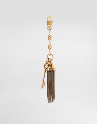 Dolce & Gabbana Metal Charm Keychain - Frau Geldb&ouml;rsen Und Kleinlederwaren Gold Onesize
