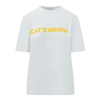 Msgm Msgm - T-shirt imprim&eacute; - Femme - Tops - Blanc - Taille: 36 FR