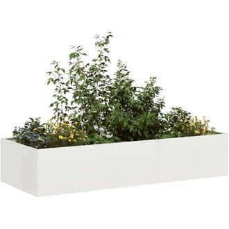vidaXL Jardini&egrave;re blanc 200x80x40 cm acier - Vidaxl