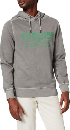 Camel Active Herren 409312/6F02 Kapuzenpullover, Stone Grey, S