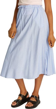 Tommy Hilfiger Damen Rock Crinkle Viscose Mix Midi-L&auml;nge, Mehrfarbig (Multiple STP/Ivory Silk), 38W