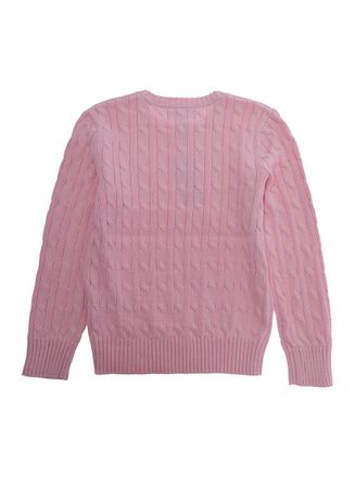 Polo Ralph Lauren Boys Sweater Ls Cable Pink Cotton Tops Top