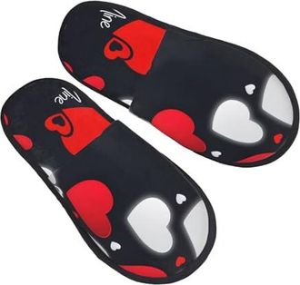 Generic Impression « Joyeuses Fête Des Amoureux » Pantoufle Respirantes Pantoufles Confort Slippers Pour Homme Intérieur Chambre L
