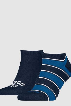 Levi's Chaussettes Basses Rayures Rugby Lot De 2 - Homme - Bleu / Blue Combo - 35