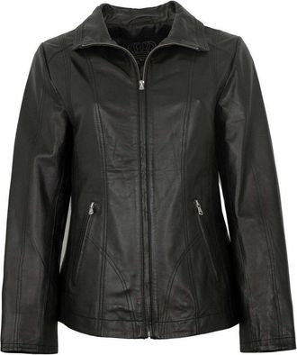 Maddox Lederjacke Paulina MADDOX - Damen Lederjacke Lammnappa schwarz
