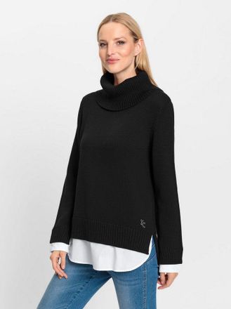 Heine Strickpullover 2-in-1-Pullover Langarm Feinstrick