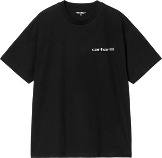 Carhartt Work in Progress Homme, Tops, Noir, Taille: XL SS Archive Script T-Shirt