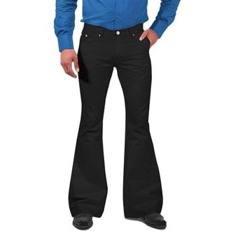 Generic Pantalon des ann&eacute;es 70 pour homme - Pantalon en jean pour homme - Pantalon en jean pour homme - Pantalon en jean pour lext&eacute;rieur et la maison, Noir, X