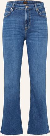 HUGO BOSS Cropped Jeans Soft Kick Flare blau