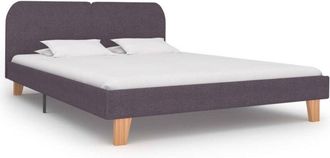 vidaXL Bettgestell Taupe Stoff 180x200 cm Vidaxl
