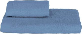 Somma Handtuch-Set aus sogenanntem Origami-Frottee von Somma, 1 + 1 216-AZZURRO