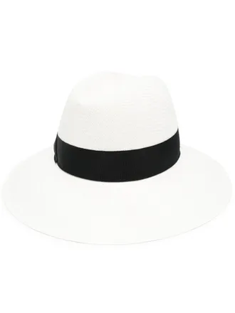 Borsalino chapeau &agrave; ruban - Tons neutres