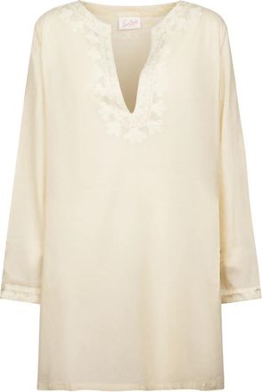 MC2 Saint Barth Femme, Robes, Beige, Taille: 40 FR Cedy Kaftano Cotton Voile