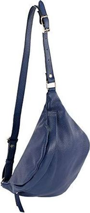 modamoda.de Manuel italien/sac de soirée en cuir petit T77, Couleur:Bleu Saphir