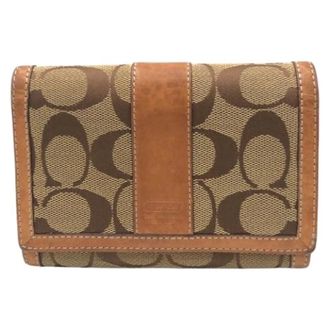 Coach Pre-owned Signature Canvas Leather Bifold Wallet - - Pre-owned - Damen - Braun - ONE SIZE