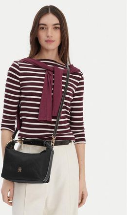 Tommy Hilfiger Handtasche Th Go Crossover Nylon AW0AW18164 Schwarz